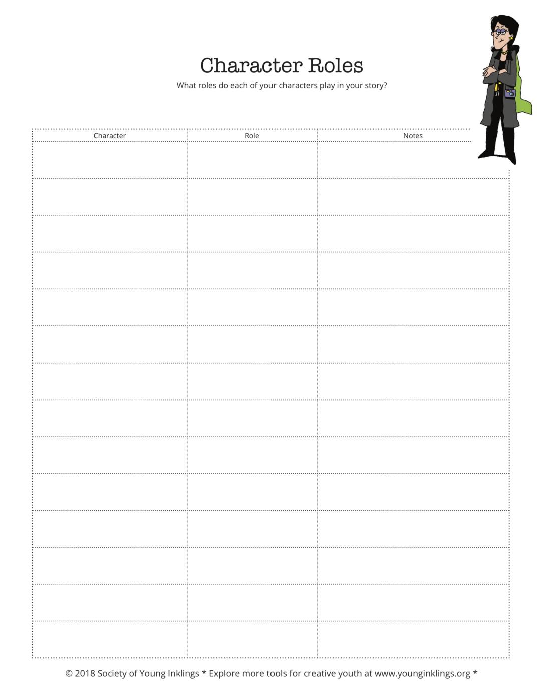 Character Roles Cheat Sheet » Society of Young Inklings