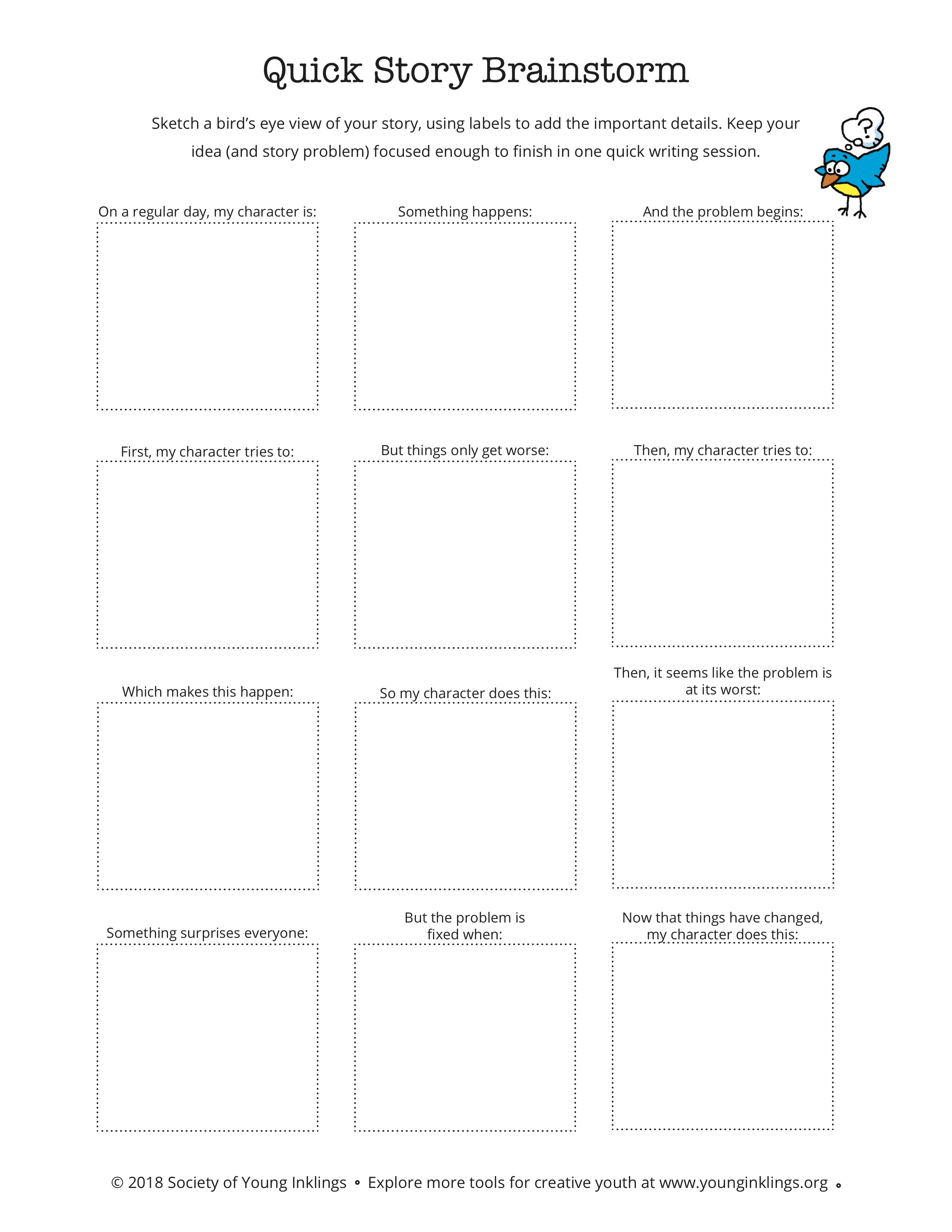 Quick Story Brainstorm » Society of Young Inklings